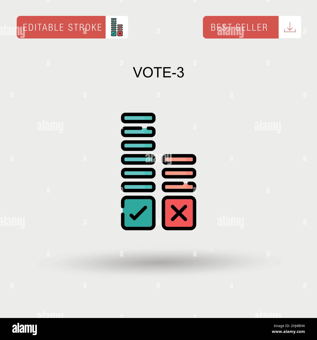 Vote-3 Simple vector icon Stock Vector Image & Art - Alamy