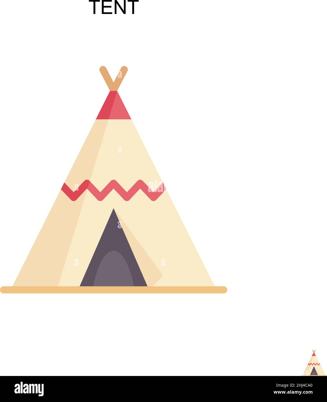 Tent Simple vector icon. Illustration symbol design template for web ...