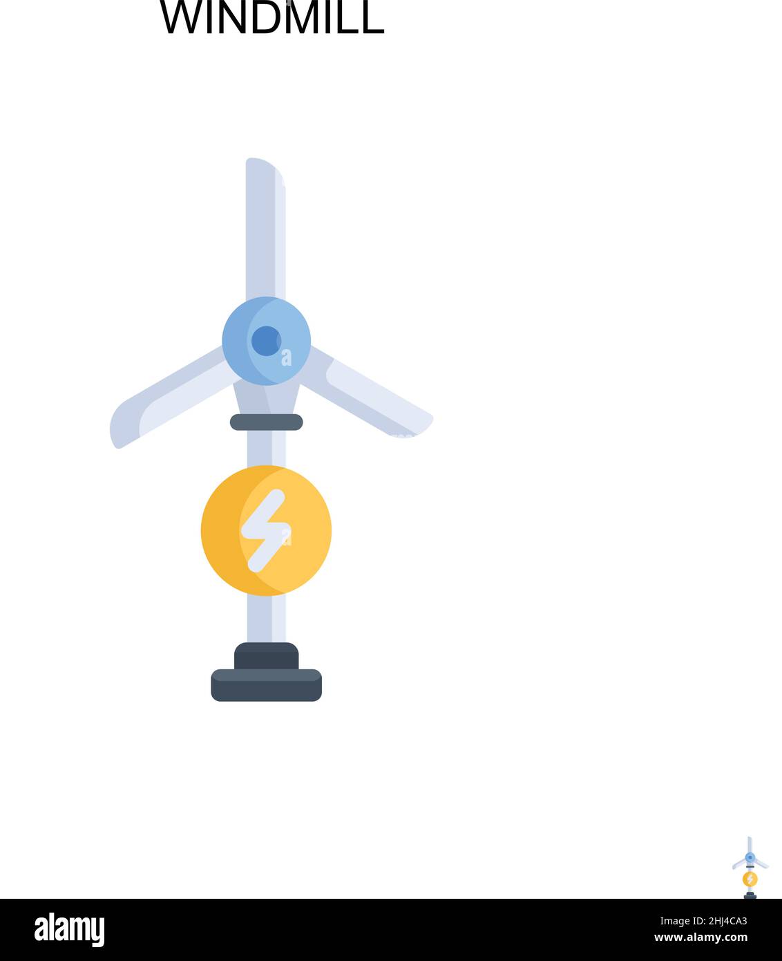 Windmill Simple vector icon. Illustration symbol design template for ...