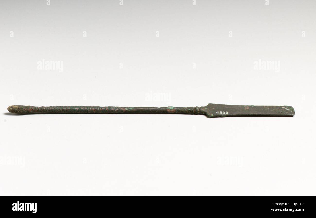 Spatula Cypriot This bronze spatula consists of a long shaft with an ...