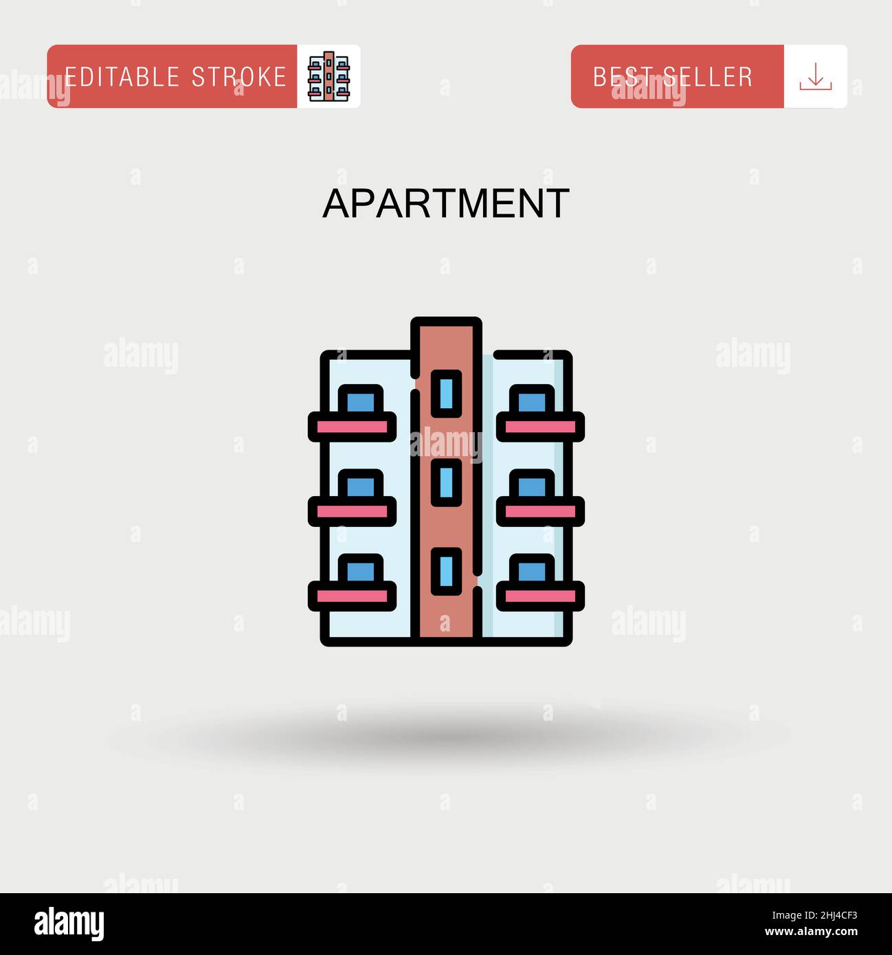 Apartment Simple vector icon Stock Vector Image & Art - Alamy
