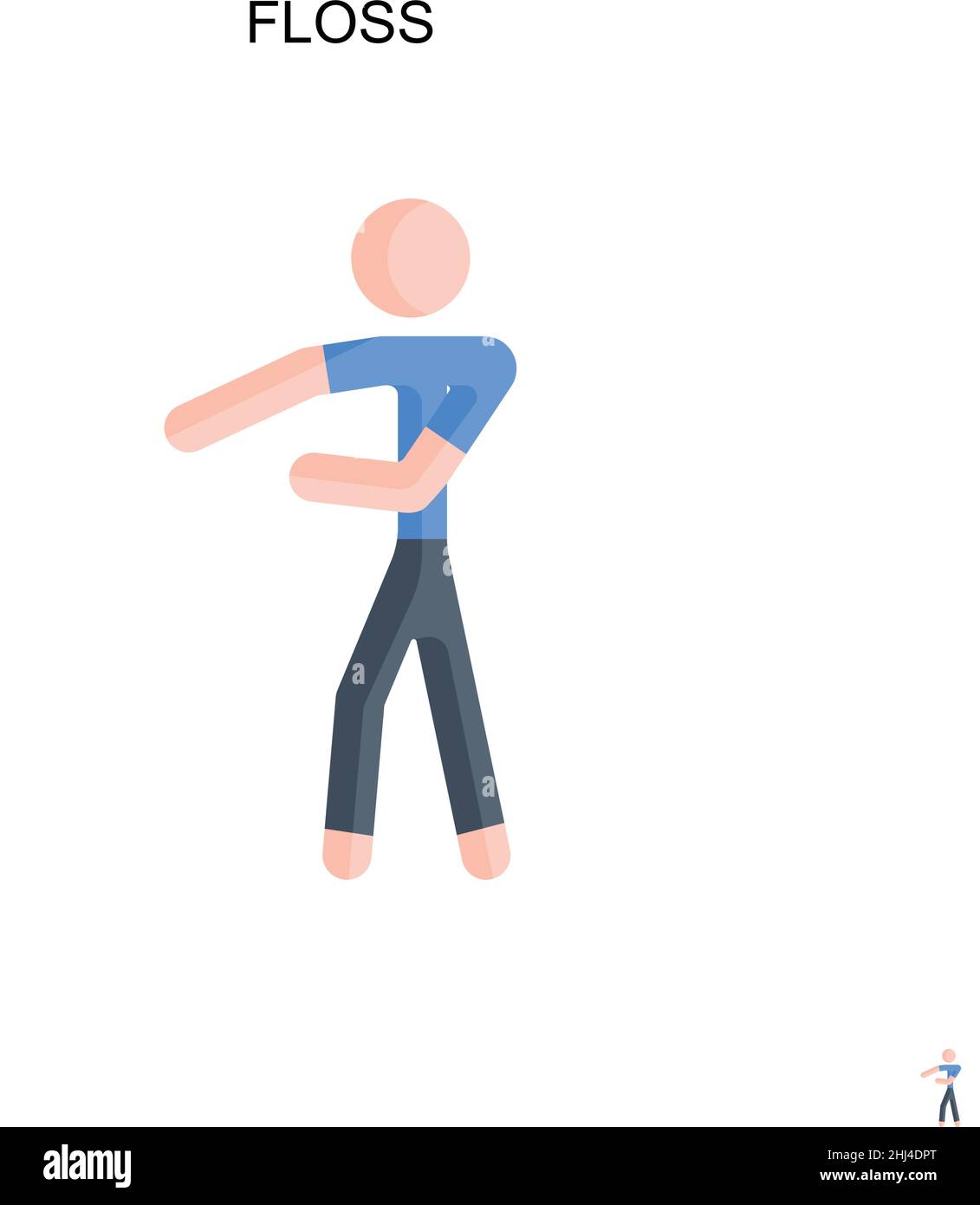 Floss Simple vector icon. Illustration symbol design template for web ...