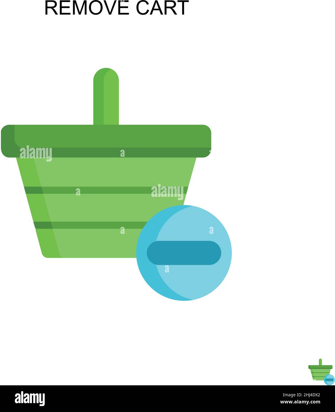 Remove cart Simple vector icon. Illustration symbol design template for ...