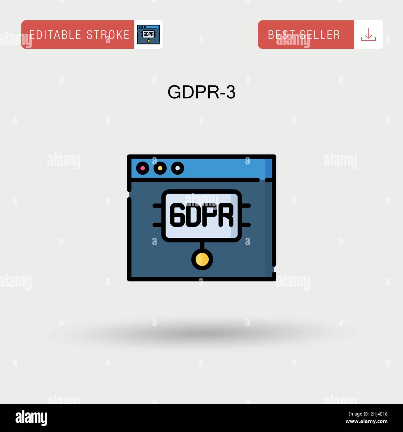 Gdpr-3 Simple vector icon Stock Vector Image & Art - Alamy