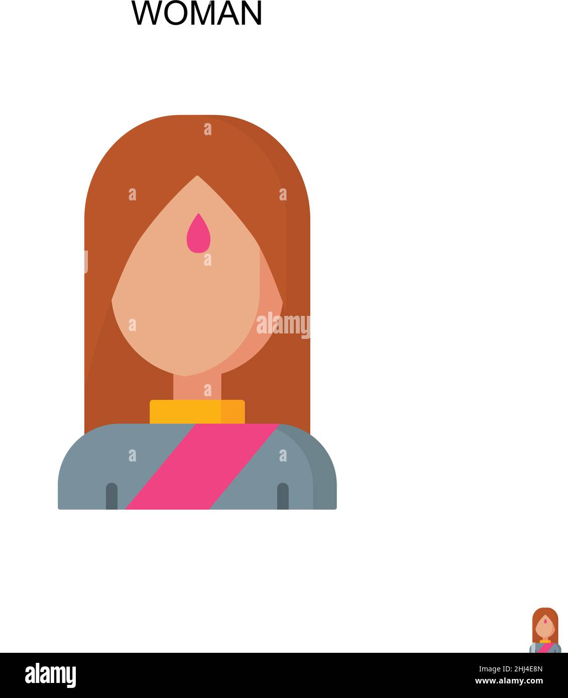 Woman Simple vector icon. Illustration symbol design template for web ...