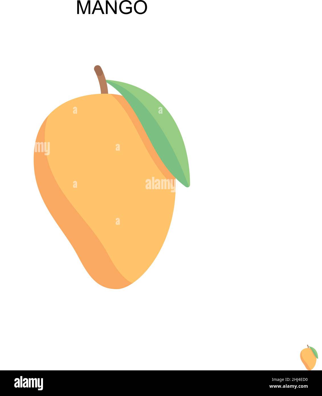Mango Simple vector icon. Illustration symbol design template for web ...