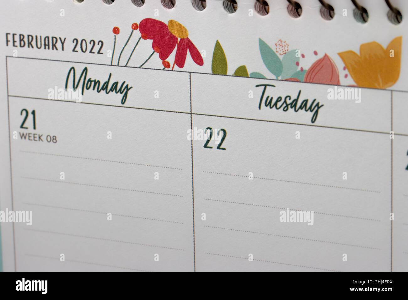 'Twosday' - February 22nd 2022 a palindrome date 22/02/2022 Stock Photo ...