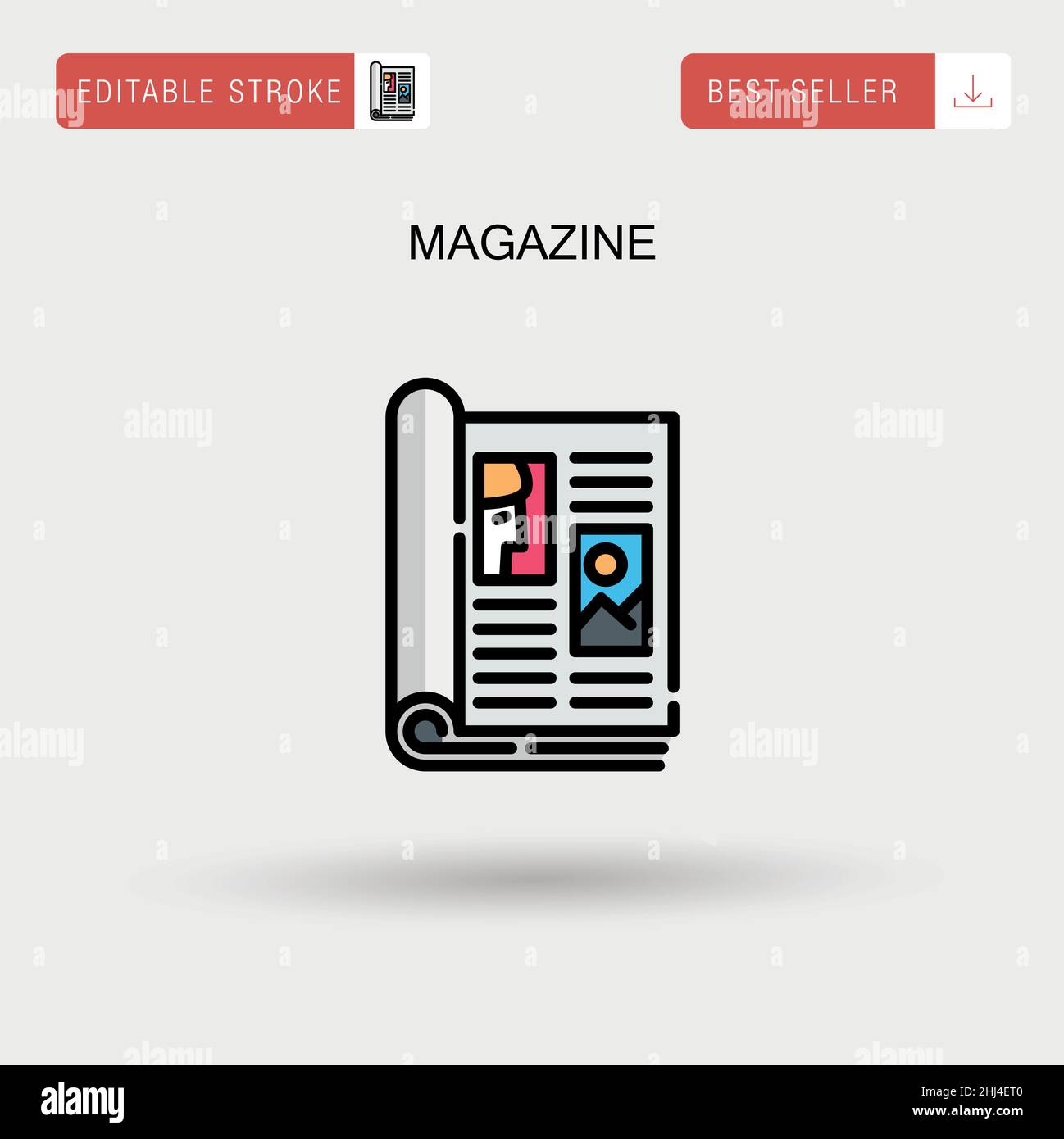Magazine Simple vector icon Stock Vector Image & Art - Alamy