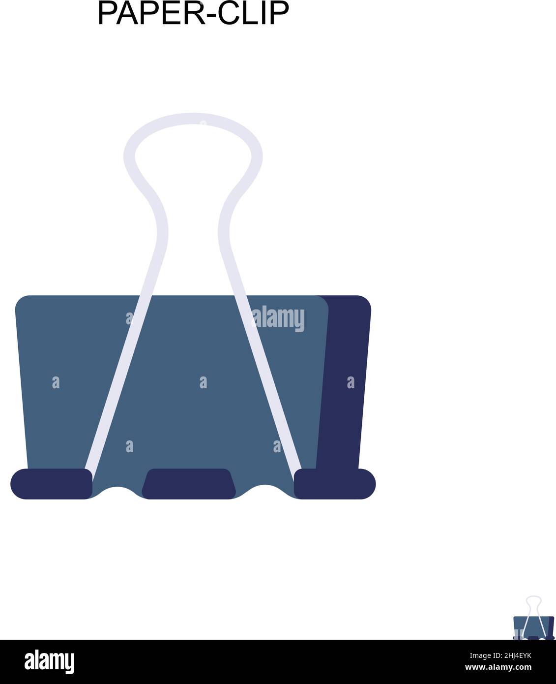 Paper-clip Simple vector icon. Illustration symbol design template for ...