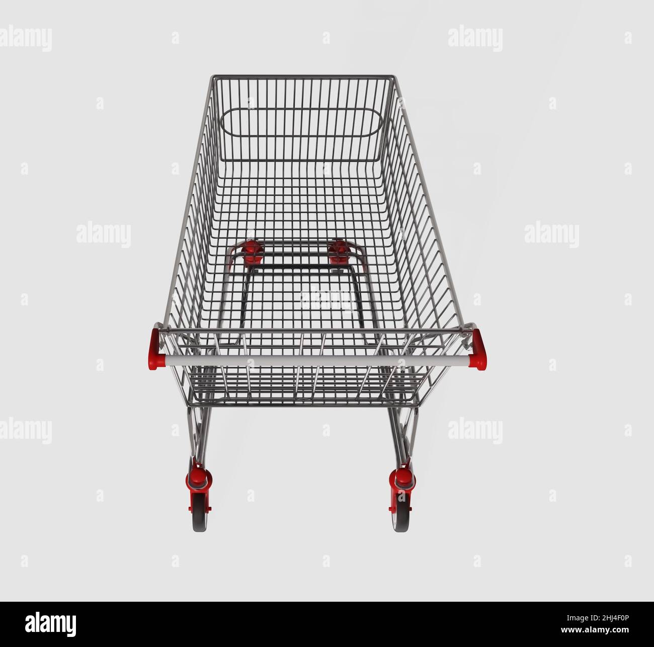 Shopping cart isolated on white background illustration 3d image view ...