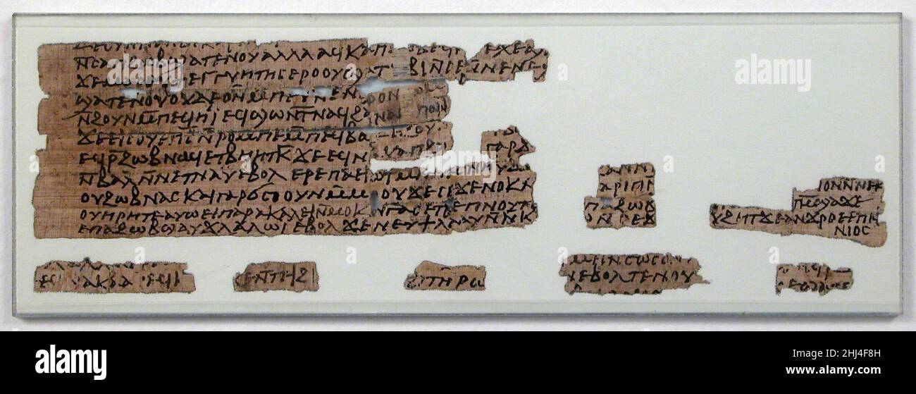 Papyri Fragments of a Letter 580–640 Coptic. Papyri Fragments of a ...