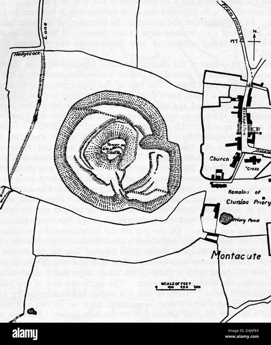 StMichaels Hill Montacute Somerset Map Stock Photo - Alamy