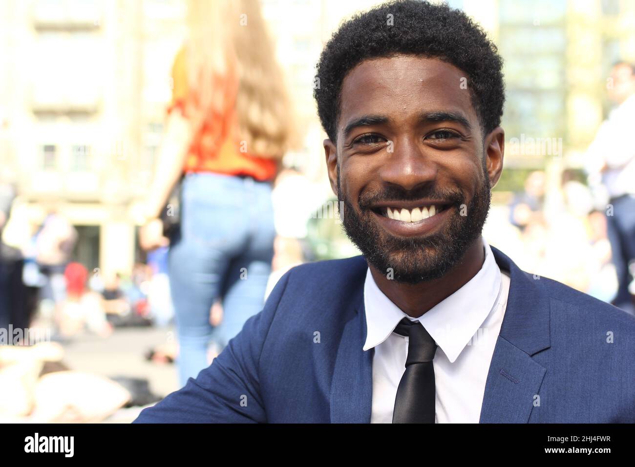 Portrait of a beautiful business man outside Stock Photo - Alamy