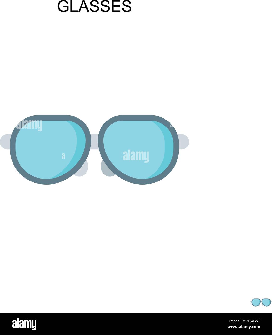 Glasses Simple vector icon. Illustration symbol design template for web ...