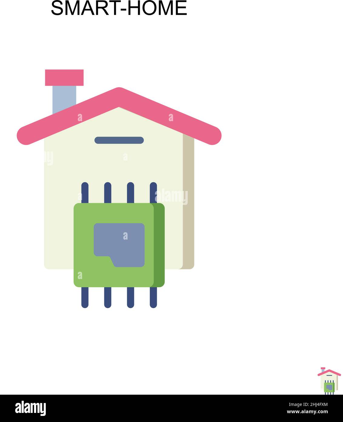 Smart-home Simple vector icon. Illustration symbol design template for ...