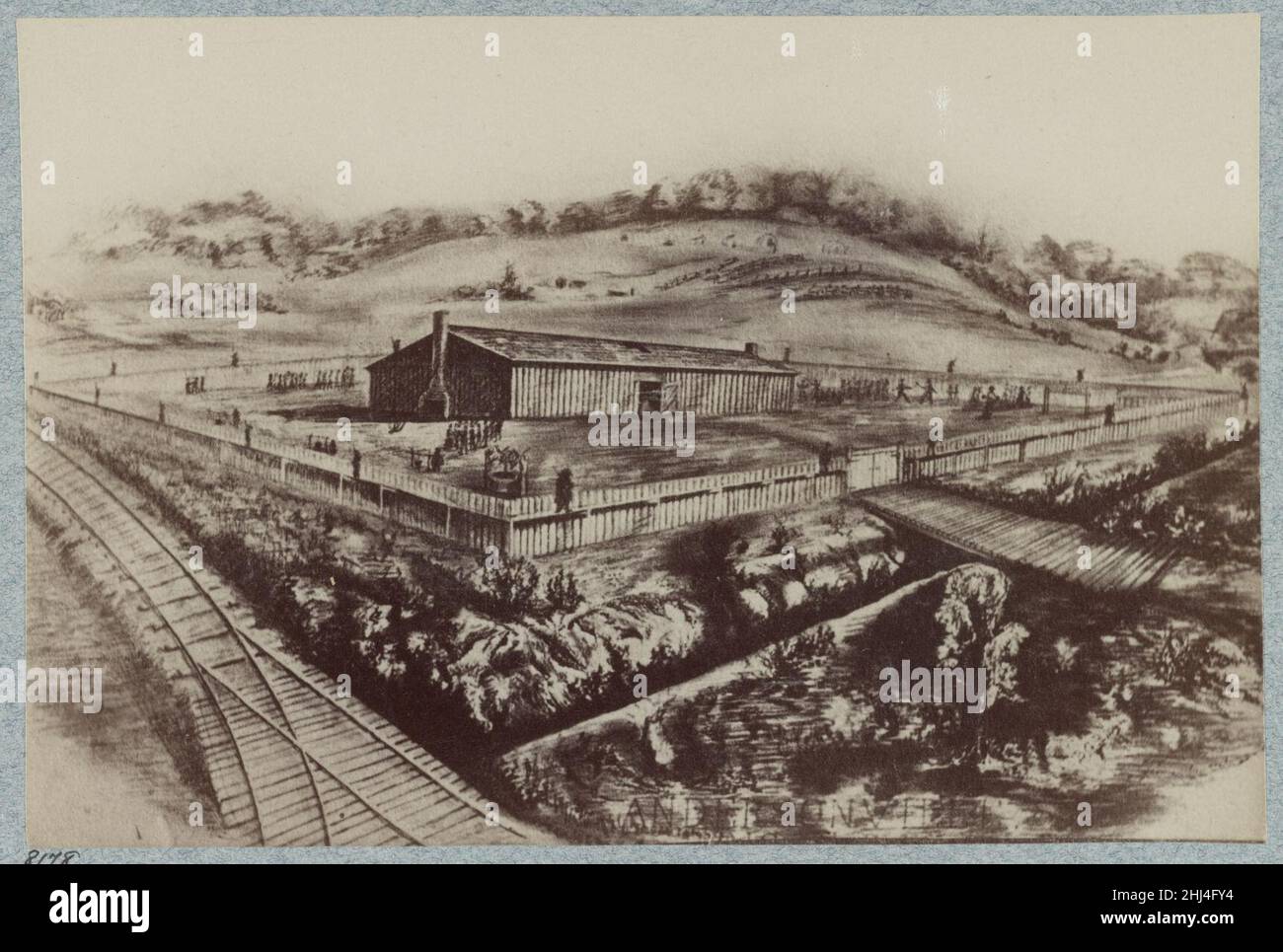 Stockade and prison at Cahawba (i.e. Cahaba), Alabama Stock Photo - Alamy