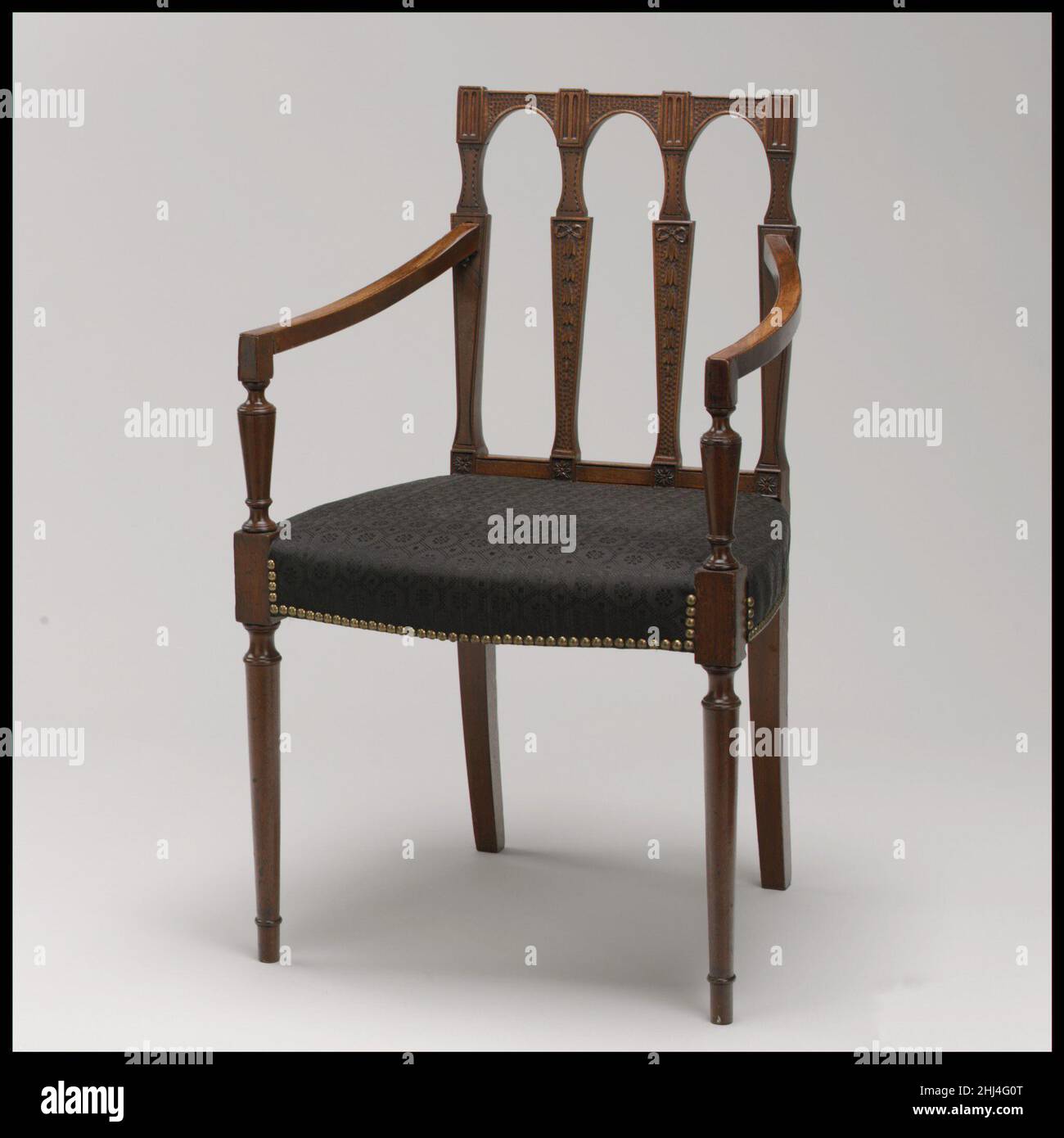 Armchair 1801 Attributed to Samuel McIntire This square-back armchair ...