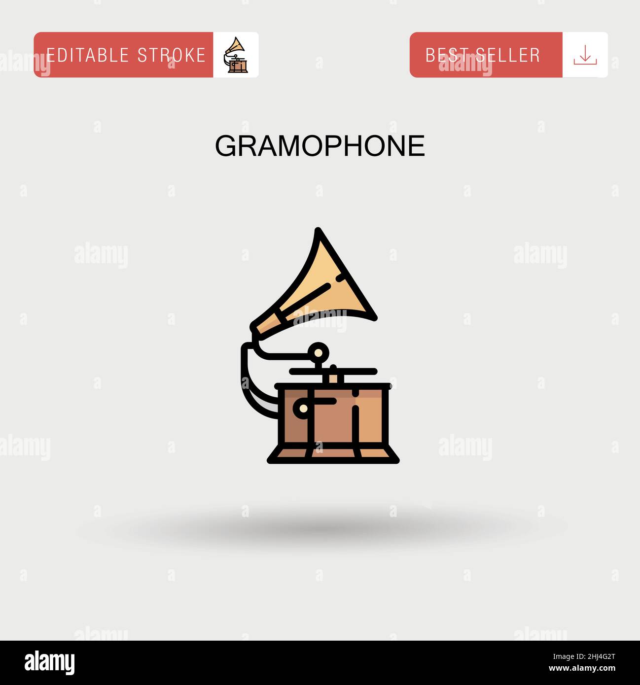 Gramophone Simple vector icon Stock Vector Image & Art - Alamy