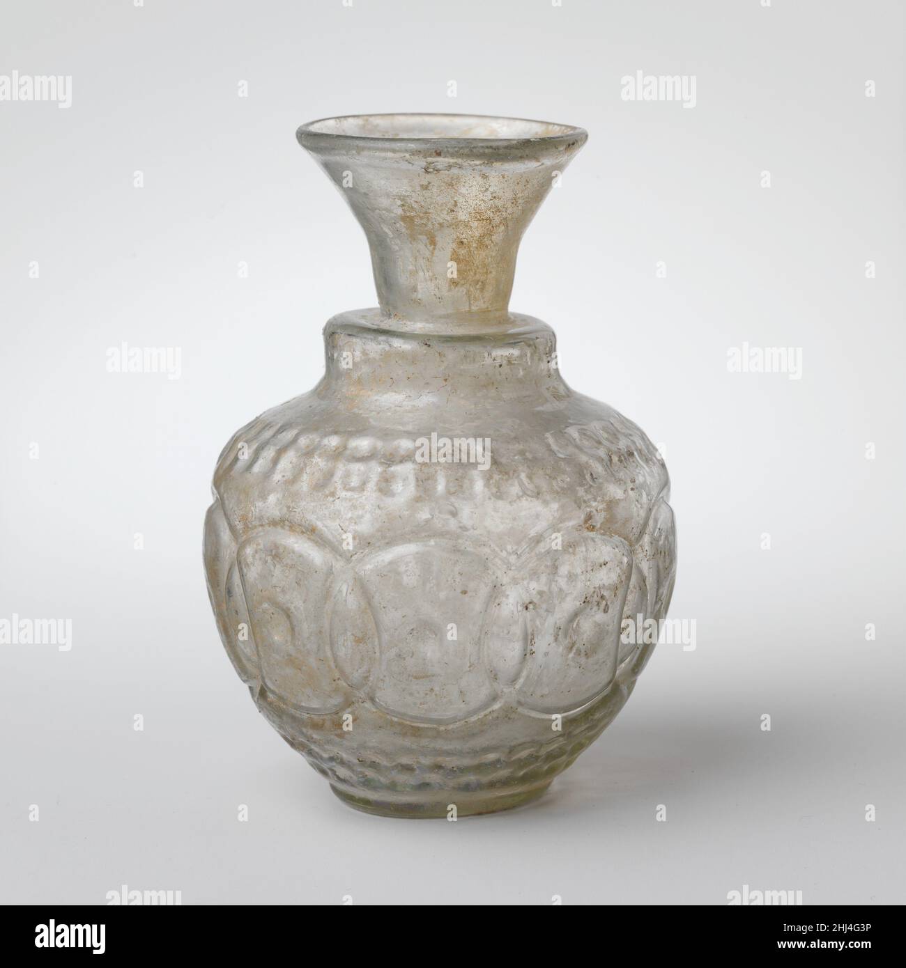 Glass flask decorated with intersecting circles 2nd–3rd century A.D ...