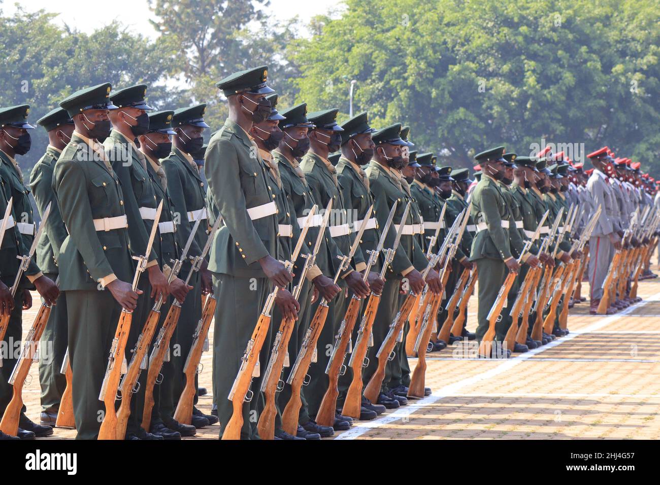 Kampala, Uganda. 26th Jan, 2022. Members of Uganda People's Defence ...