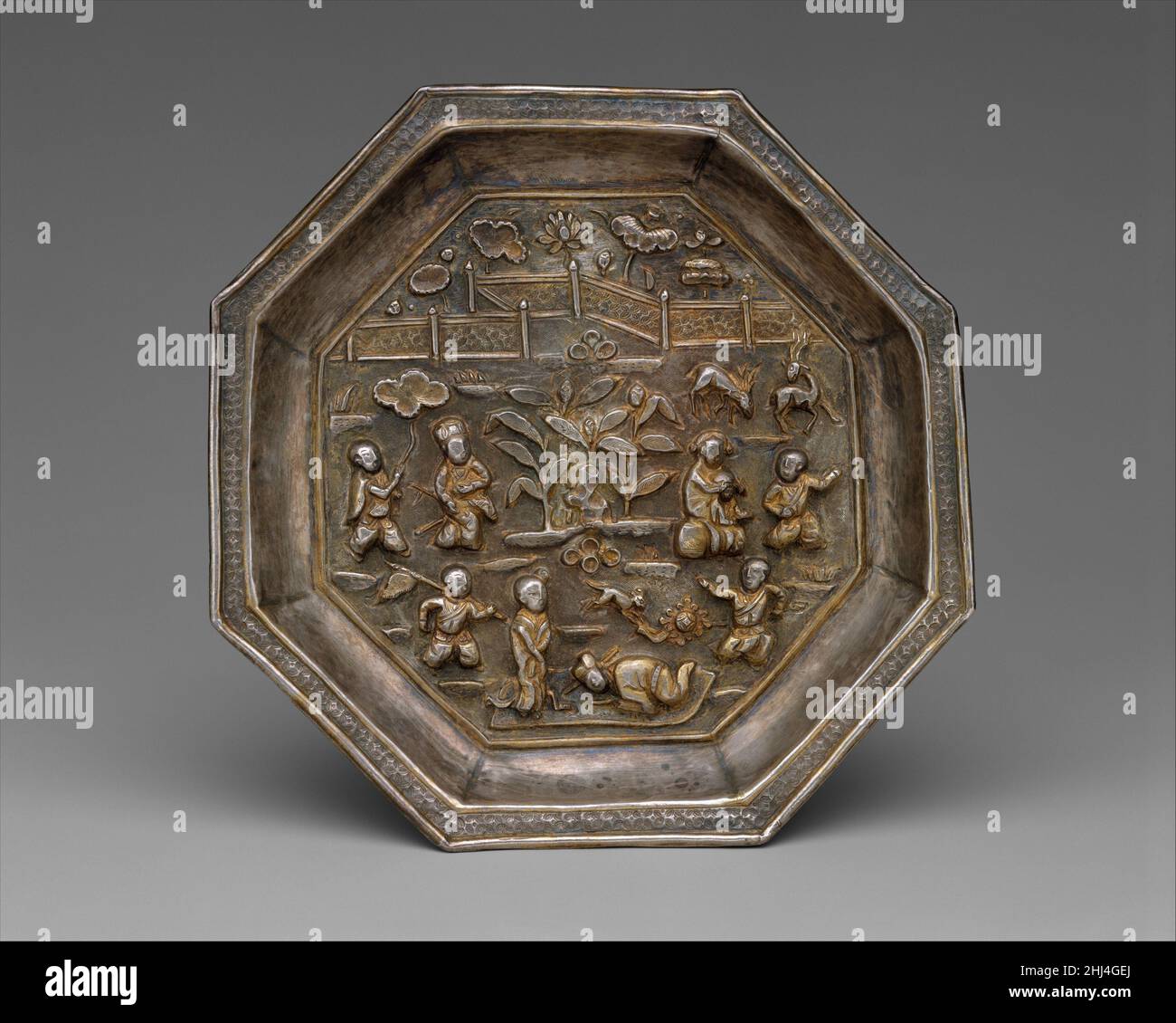 Dish with children playing in a garden 13th century China The theme of ...