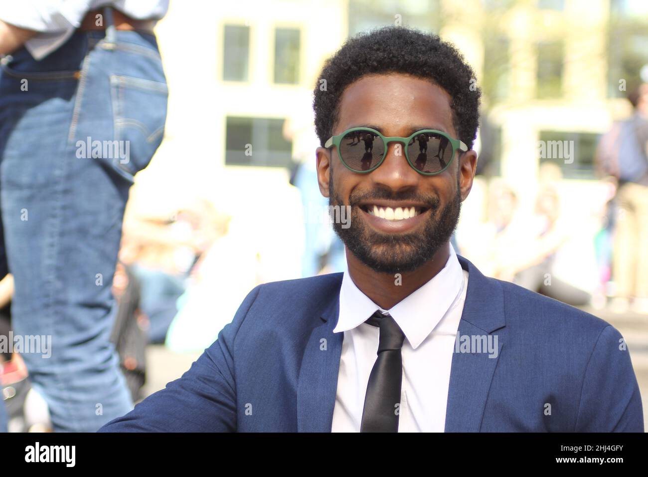 Portrait of a beautiful business man outside Stock Photo - Alamy