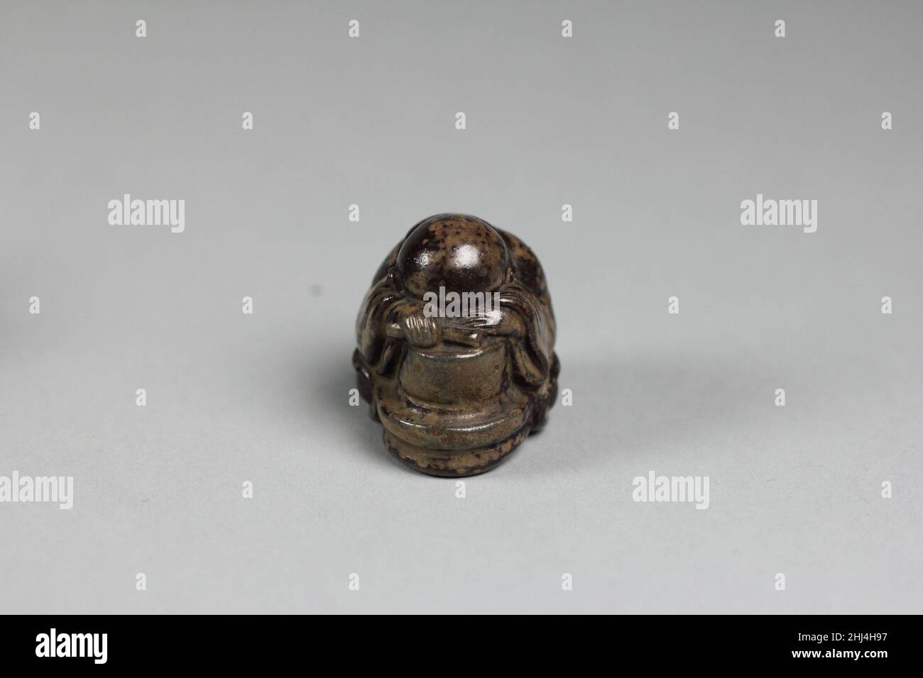 Netsuke of of a Priestling Asleep over a Stonemill 18th century Japan ...