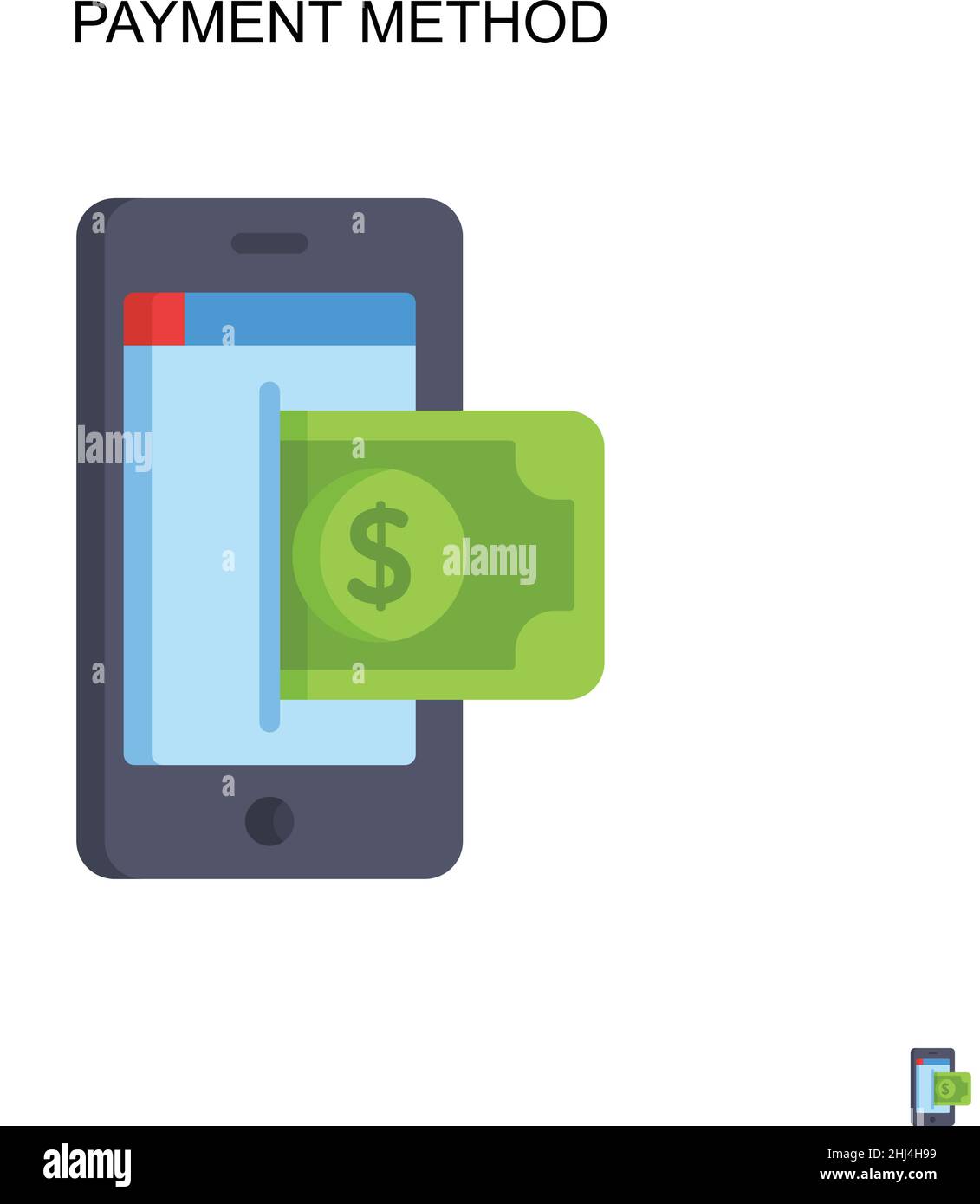 Payment method Simple vector icon. Illustration symbol design template ...