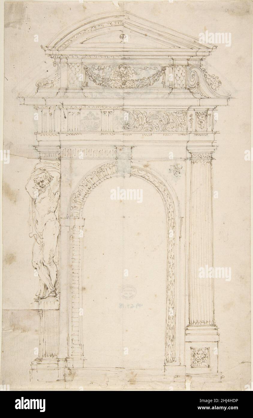 Two Alternate Designs for Triumphal Arch 18th century Anonymous, French ...