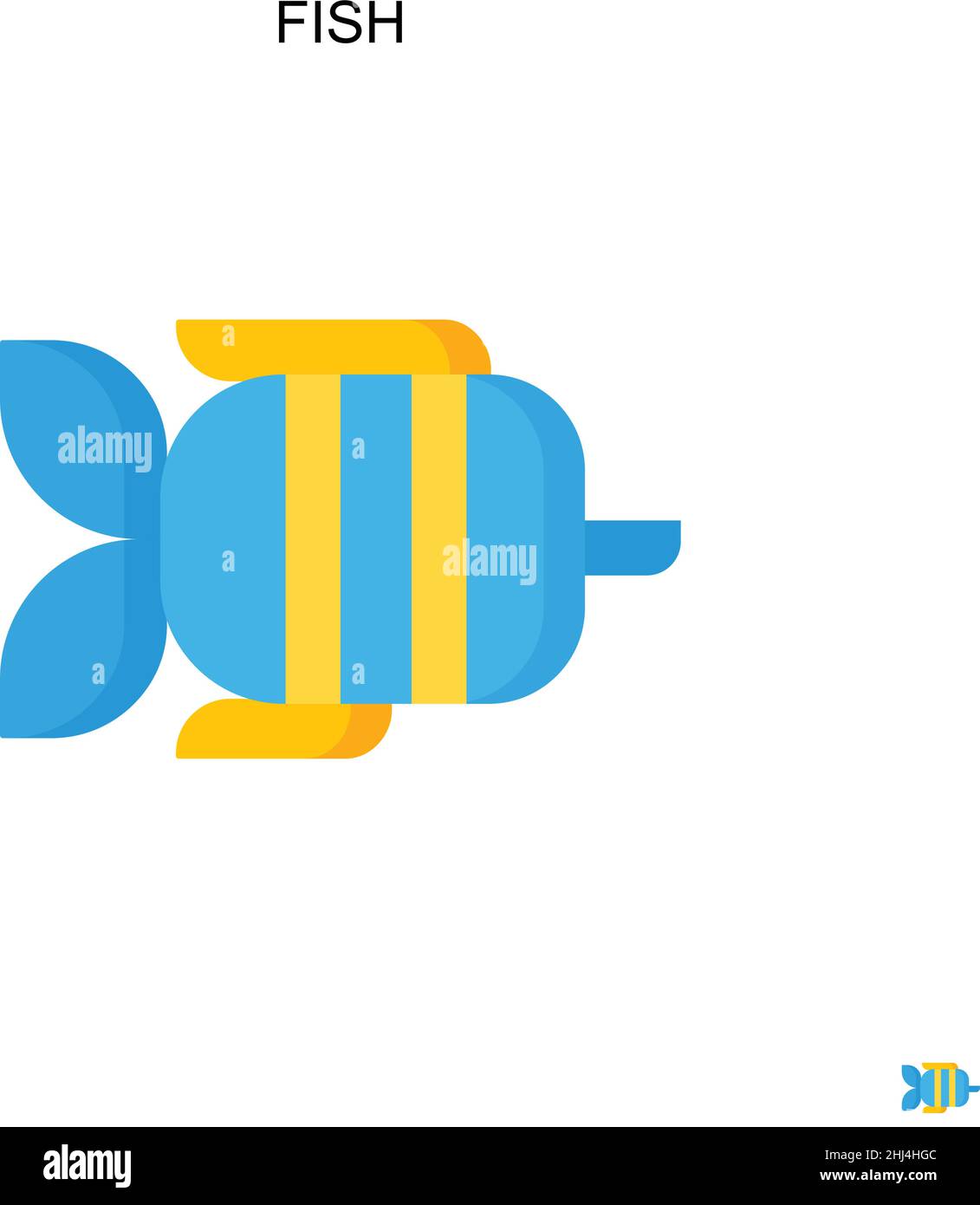 Fish Simple vector icon. Illustration symbol design template for web ...