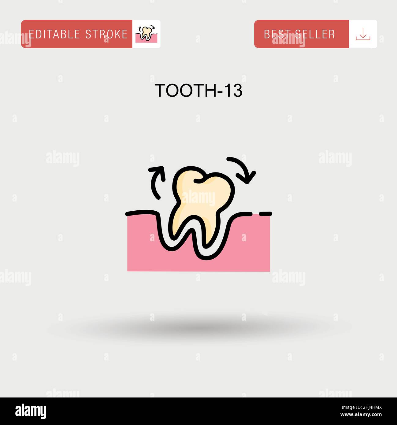 Tooth-13 Simple vector icon Stock Vector Image & Art - Alamy