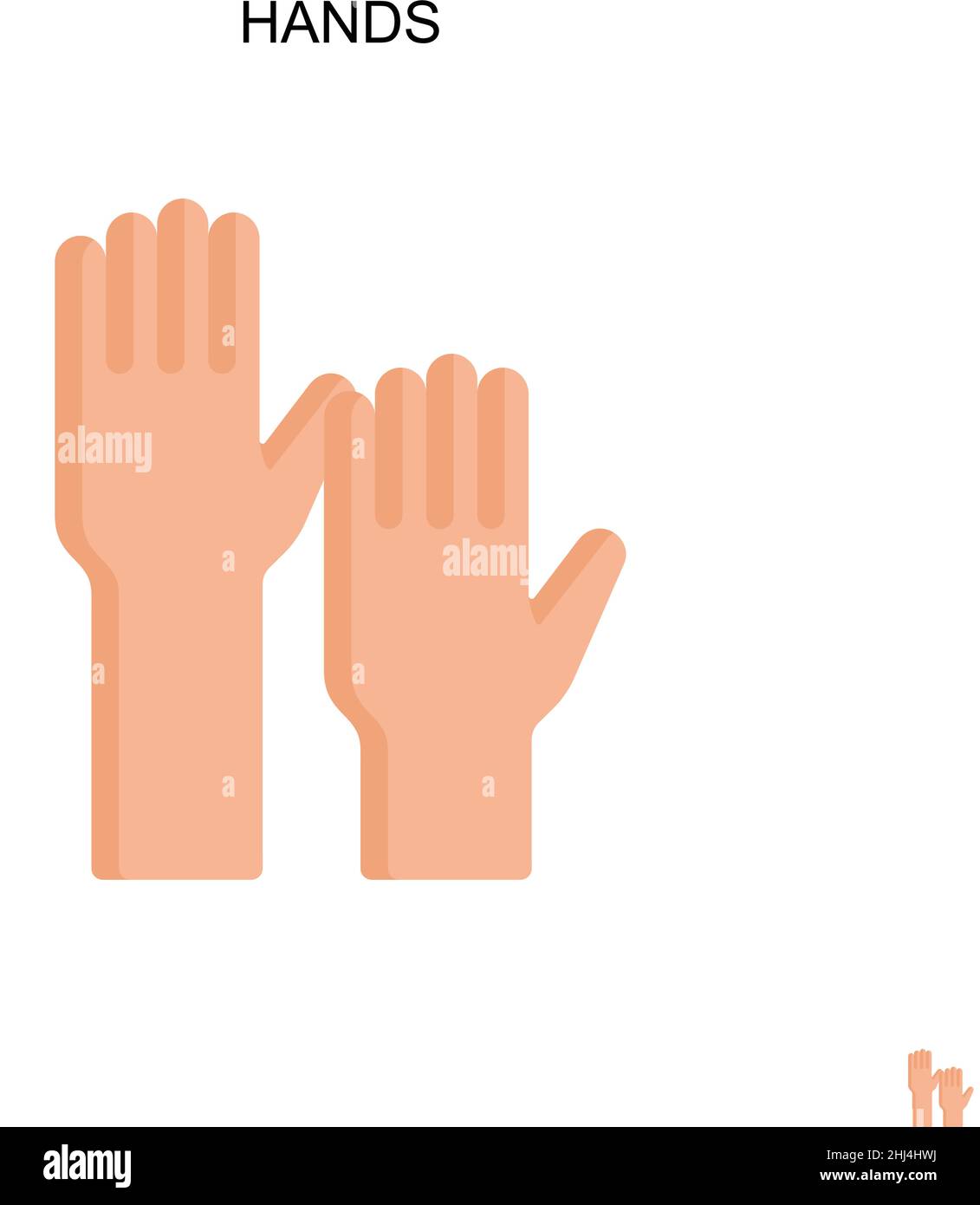 Hands Simple vector icon. Illustration symbol design template for web ...