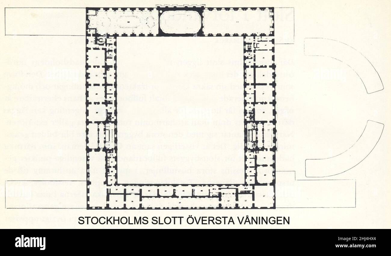 Stockholms slott, plan översta våningen Stock Photo - Alamy
