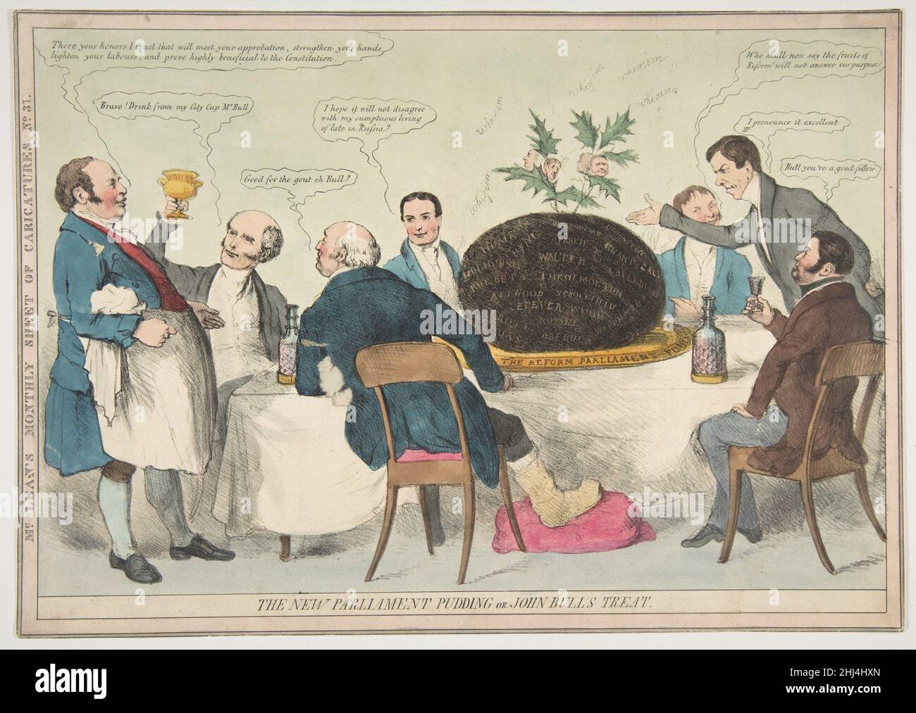 The New Parliament Pudding or John Bull's Treat ca. 1832 Anonymous ...