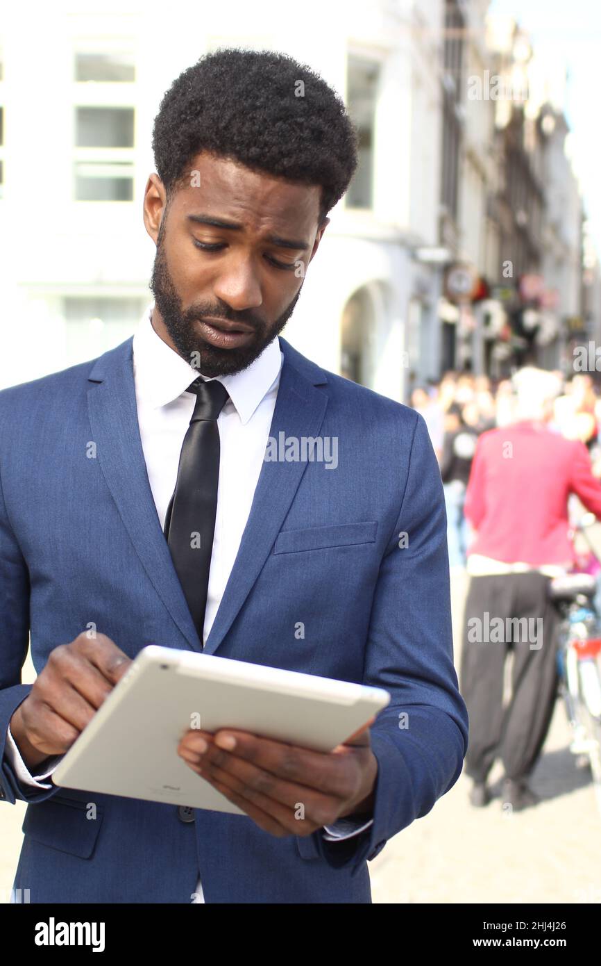 Portrait of a beautiful business man outside Stock Photo - Alamy