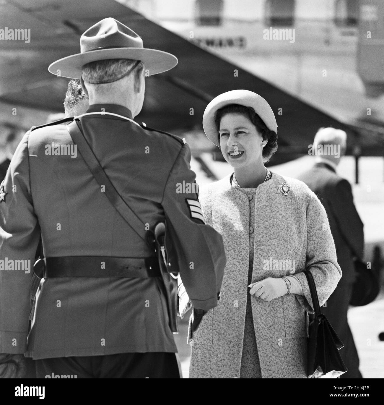 Queen Elizabeth II during her visit to Canada, in June 1959. The The ...