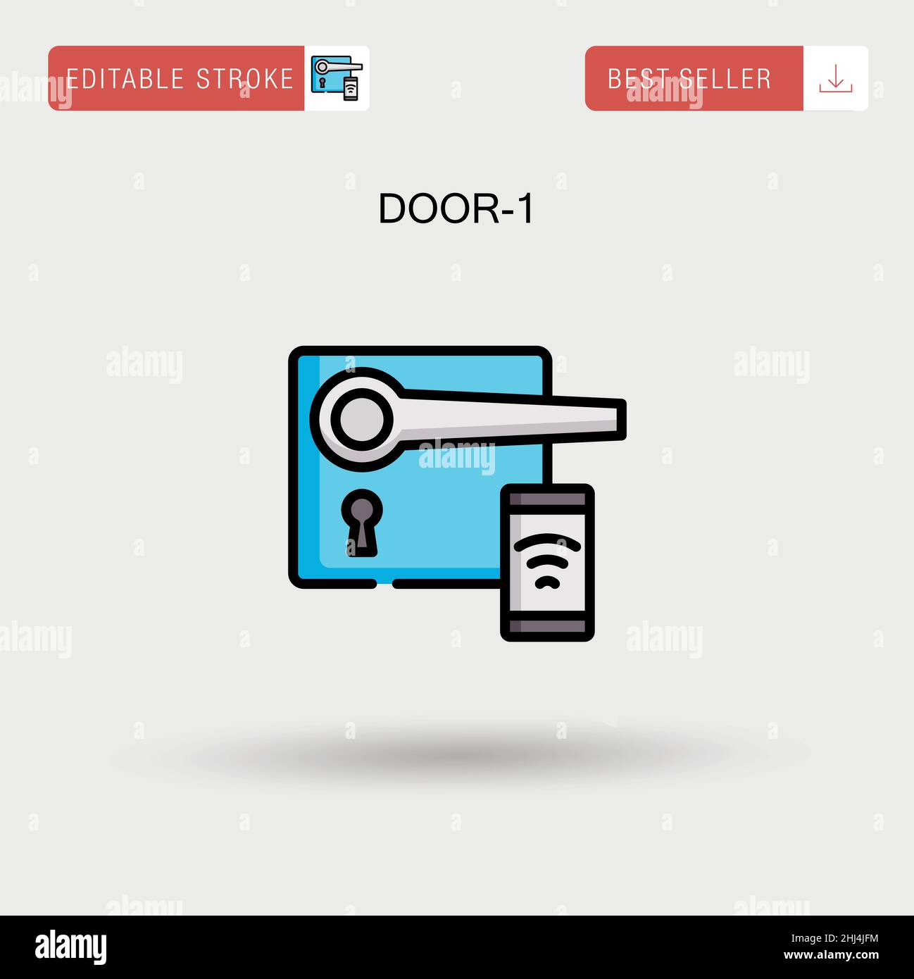 Door-1 Simple vector icon Stock Vector Image & Art - Alamy