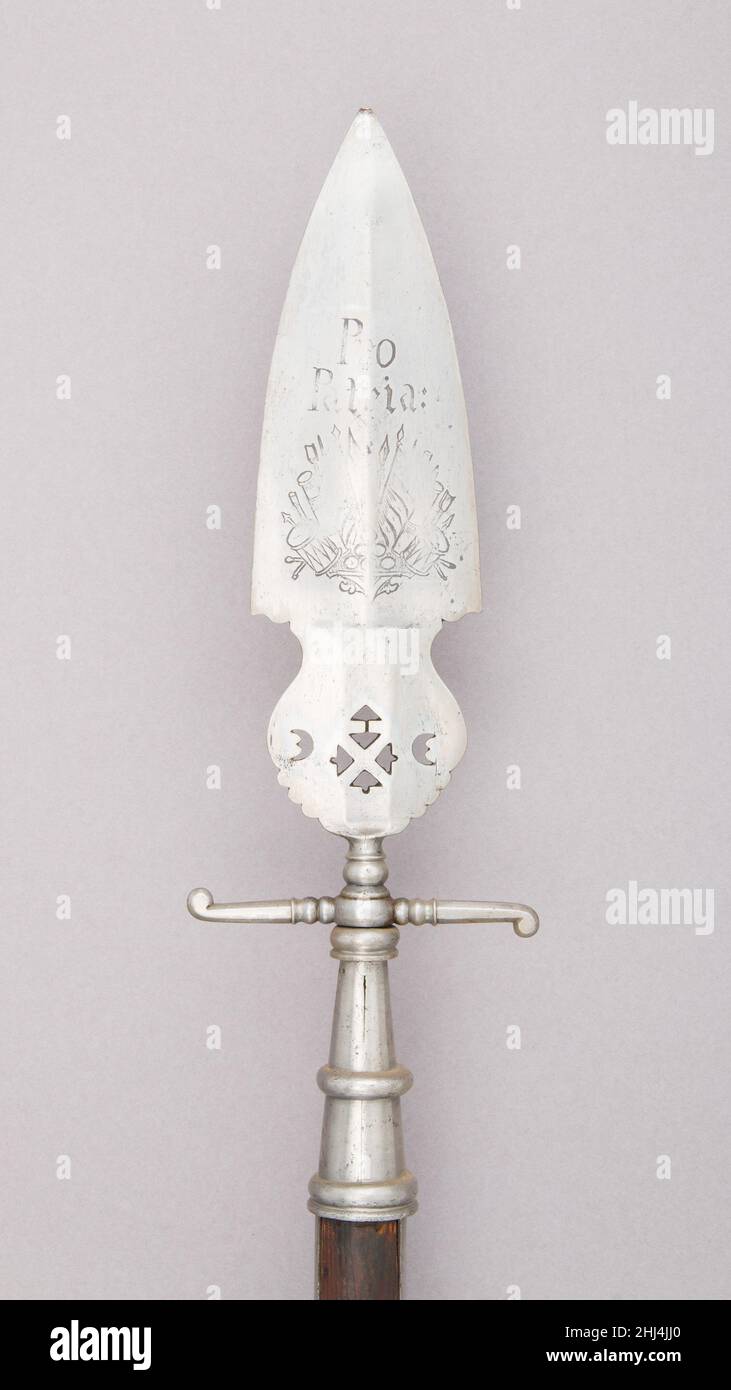 Spontoon ca. 1700 German. Spontoon. German. ca. 1700. Steel, wood ...