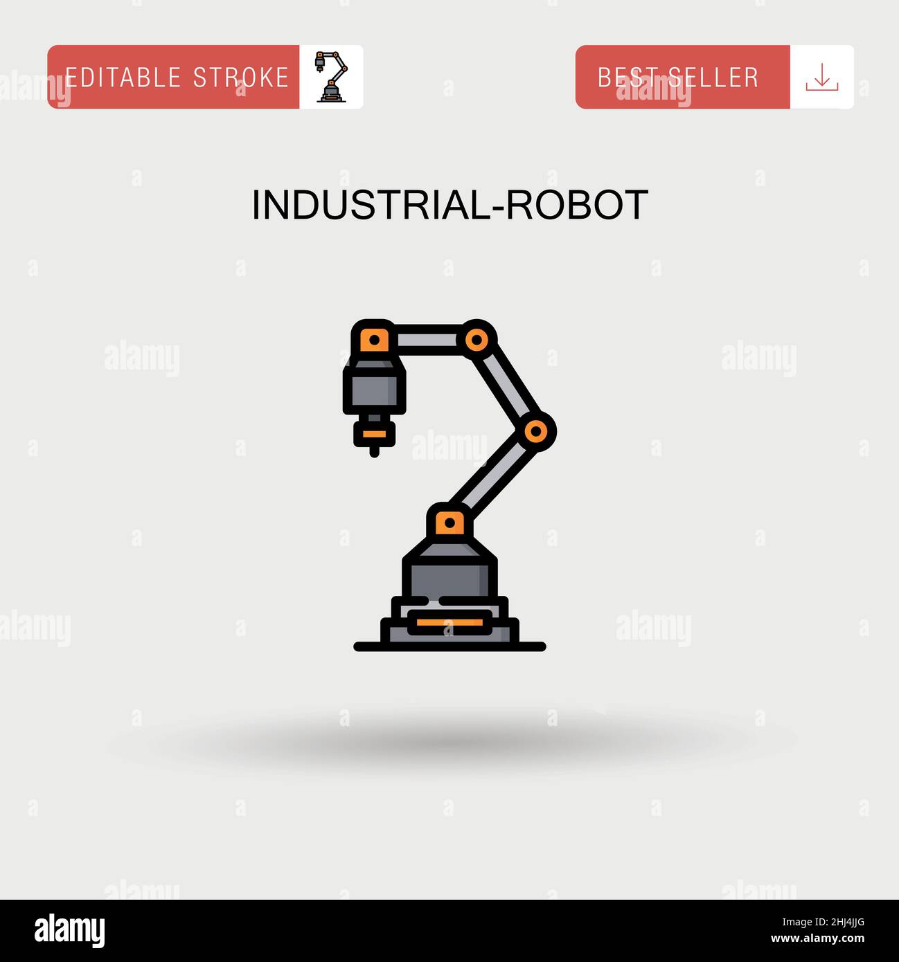 Industrial-robot Simple vector icon Stock Vector Image & Art - Alamy