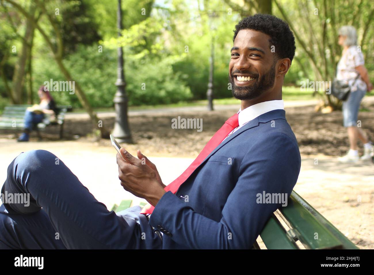 Portrait of a beautiful business man outside Stock Photo - Alamy