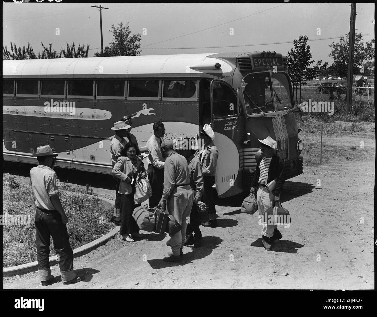 Stockton, California. People of Japanese ancestry from the Lodi ...