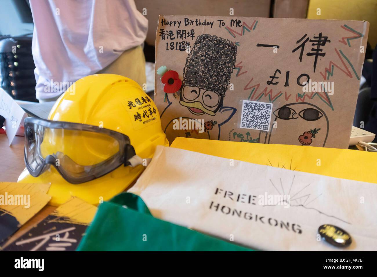 Hong kong items displayed for sale during the Hong Kong 181th birthday ...