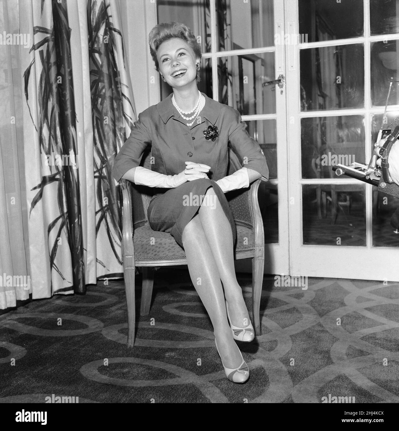 Mitzi Gaynor, American actress, singer & dancer, who is in the UK to ...