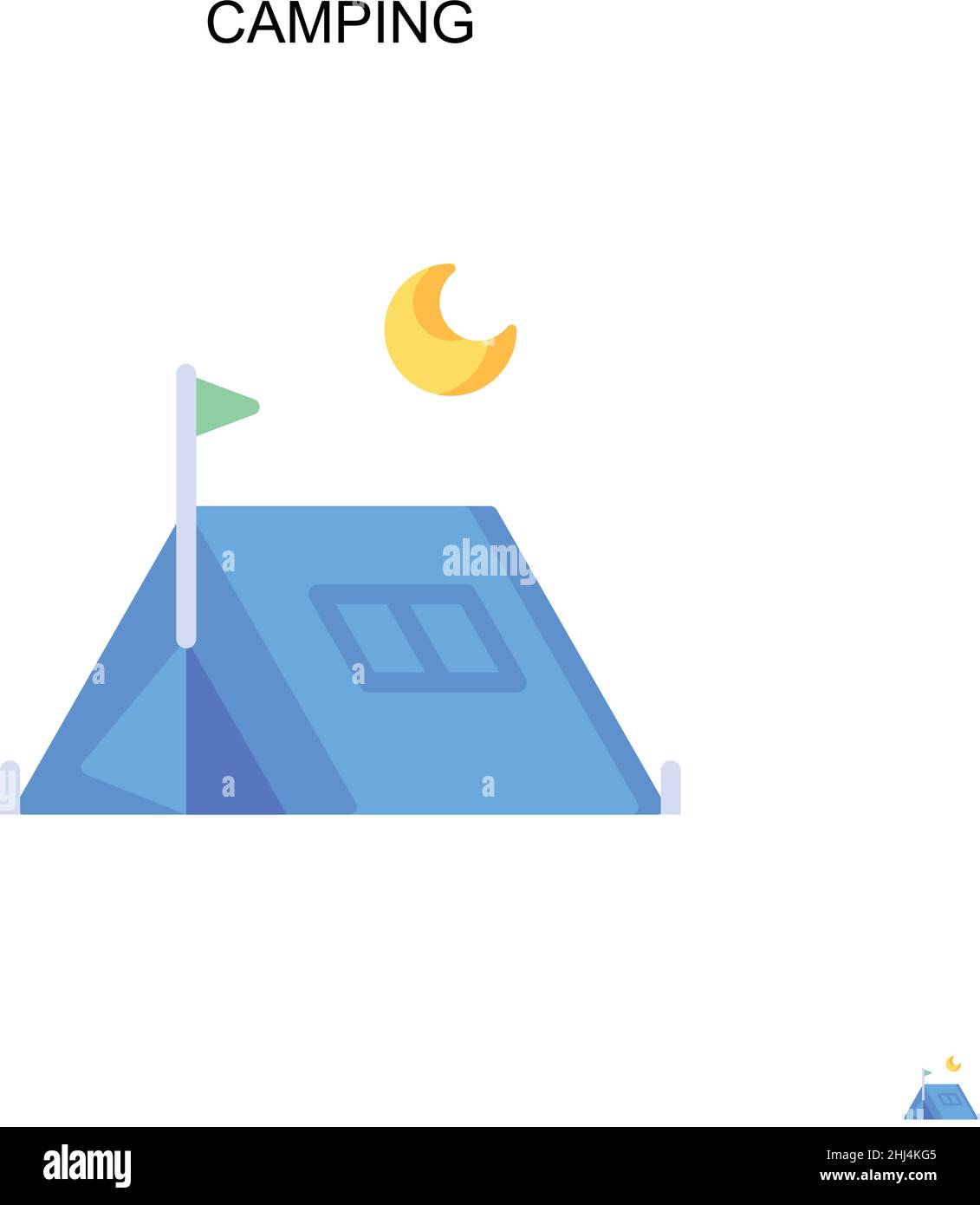 Camping Simple vector icon. Illustration symbol design template for web ...