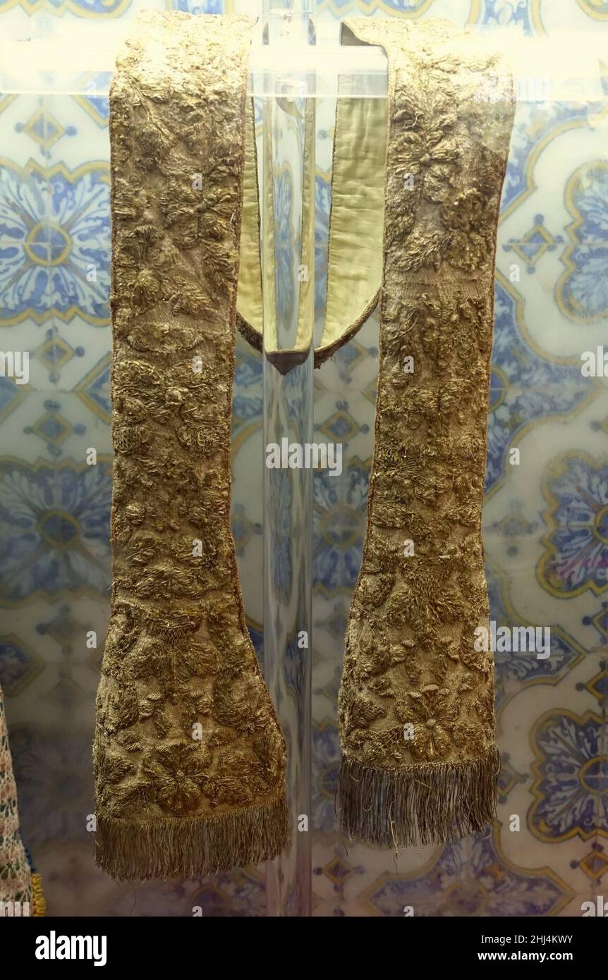 Stole, 18th century, cotton, metalized fiber Stock Photo - Alamy