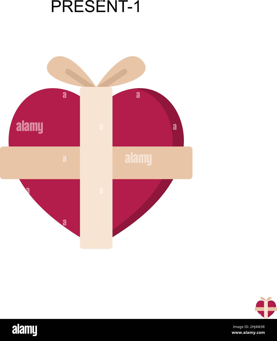 Present-1 Simple vector icon. Illustration symbol design template for ...