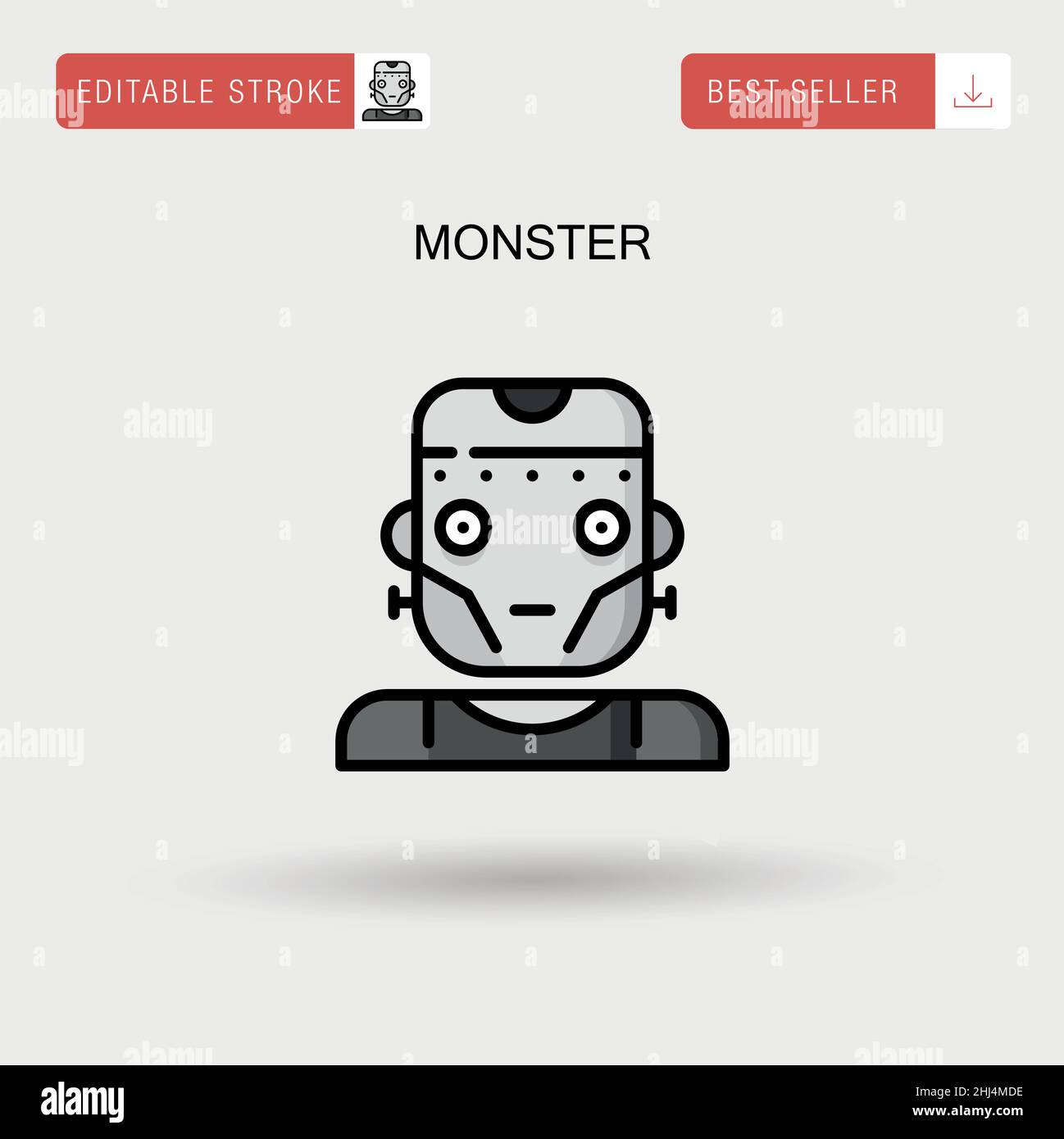 Monster Simple vector icon Stock Vector Image & Art - Alamy