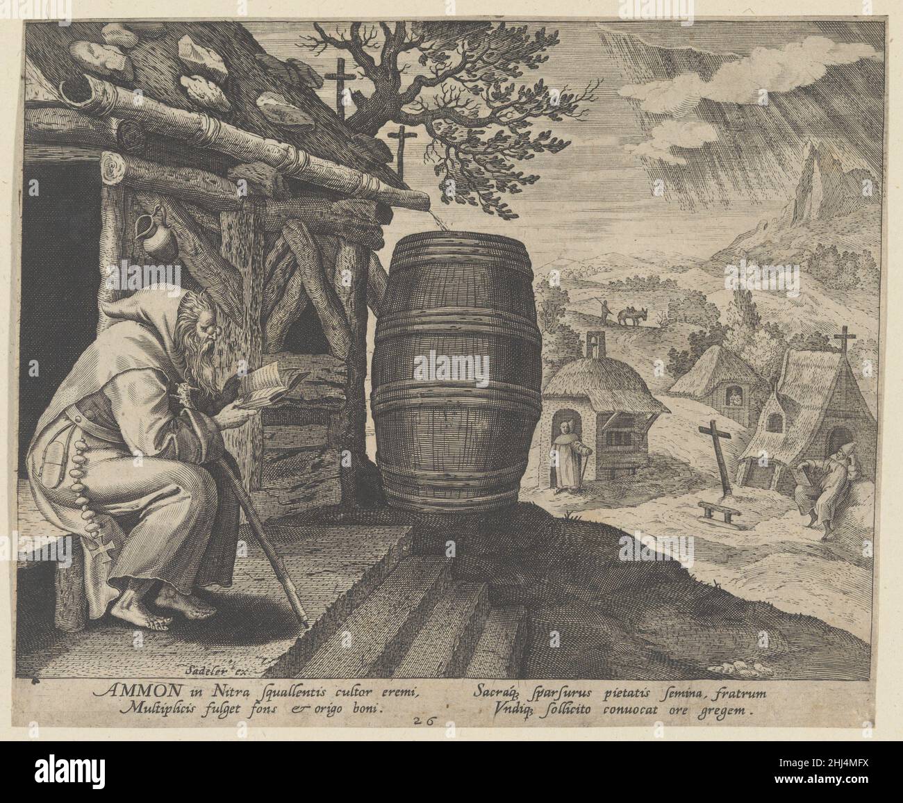 Ammon, from the series Solitudo Sive Vitae Patrum Eremicolarum ca. 1585 ...
