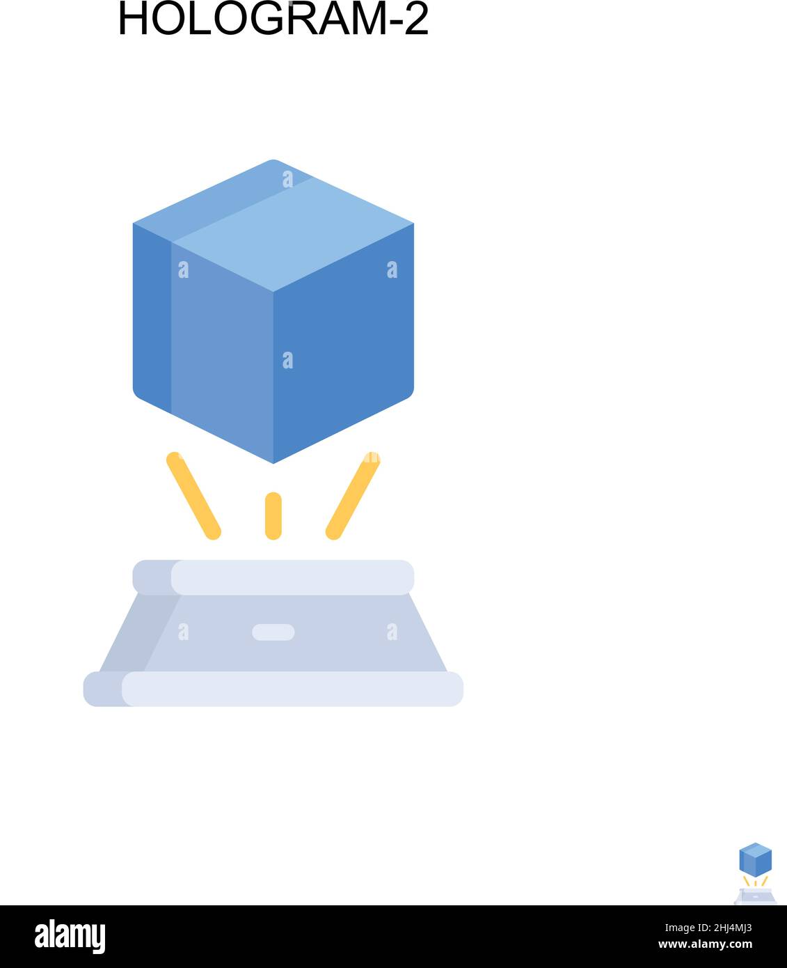Hologram-2 Simple vector icon. Illustration symbol design template for ...