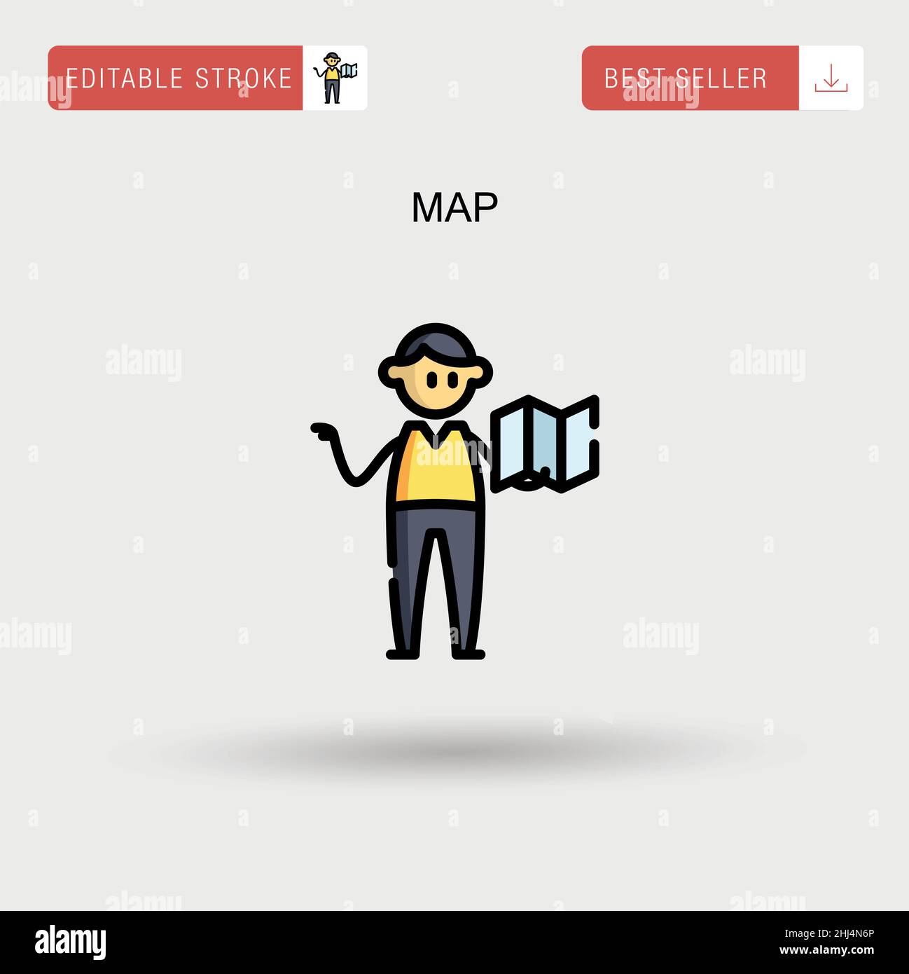 Map Simple vector icon Stock Vector Image & Art - Alamy